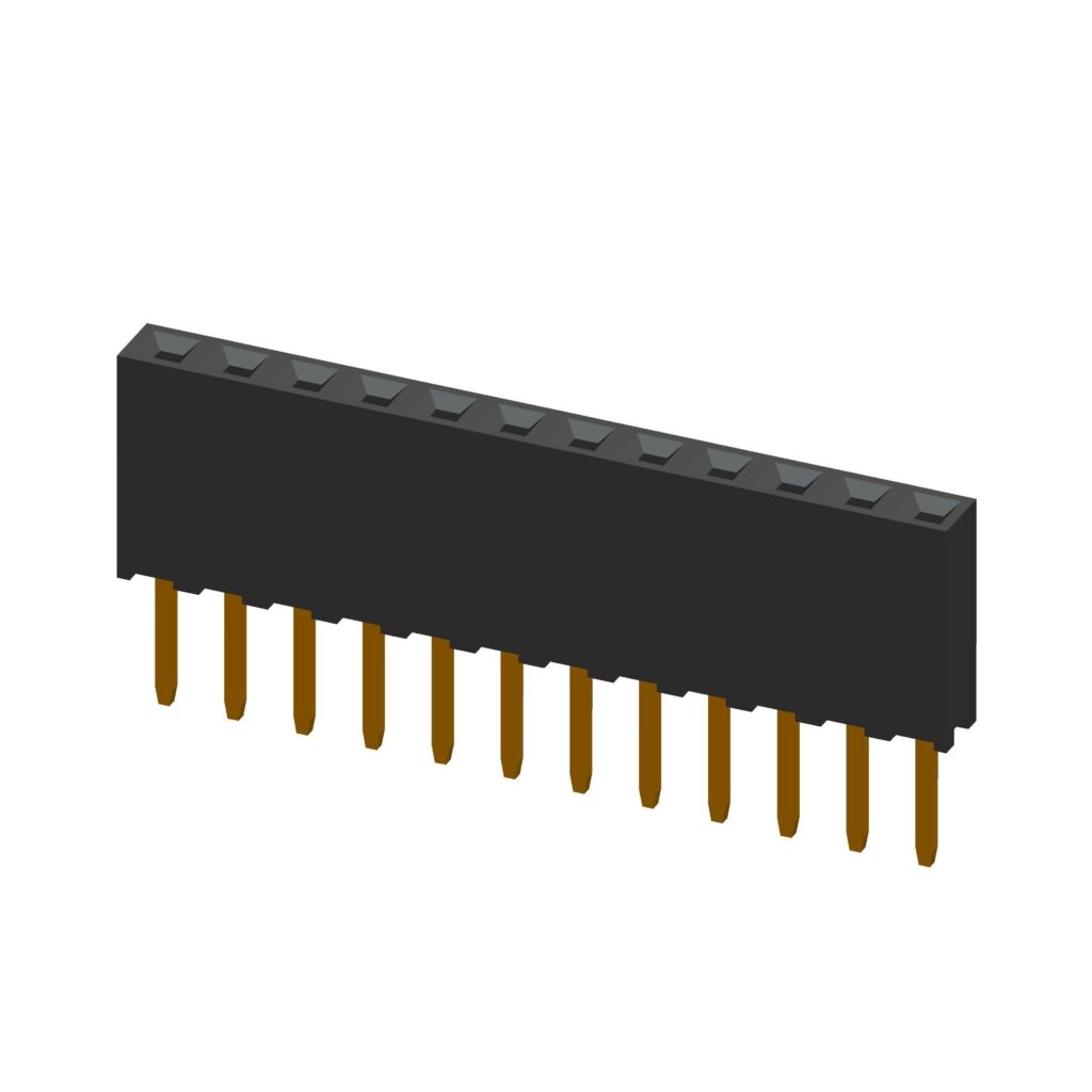 Female Header 12 Pin 2.54mm Single Row Straight Strip – C.B.Electronics
