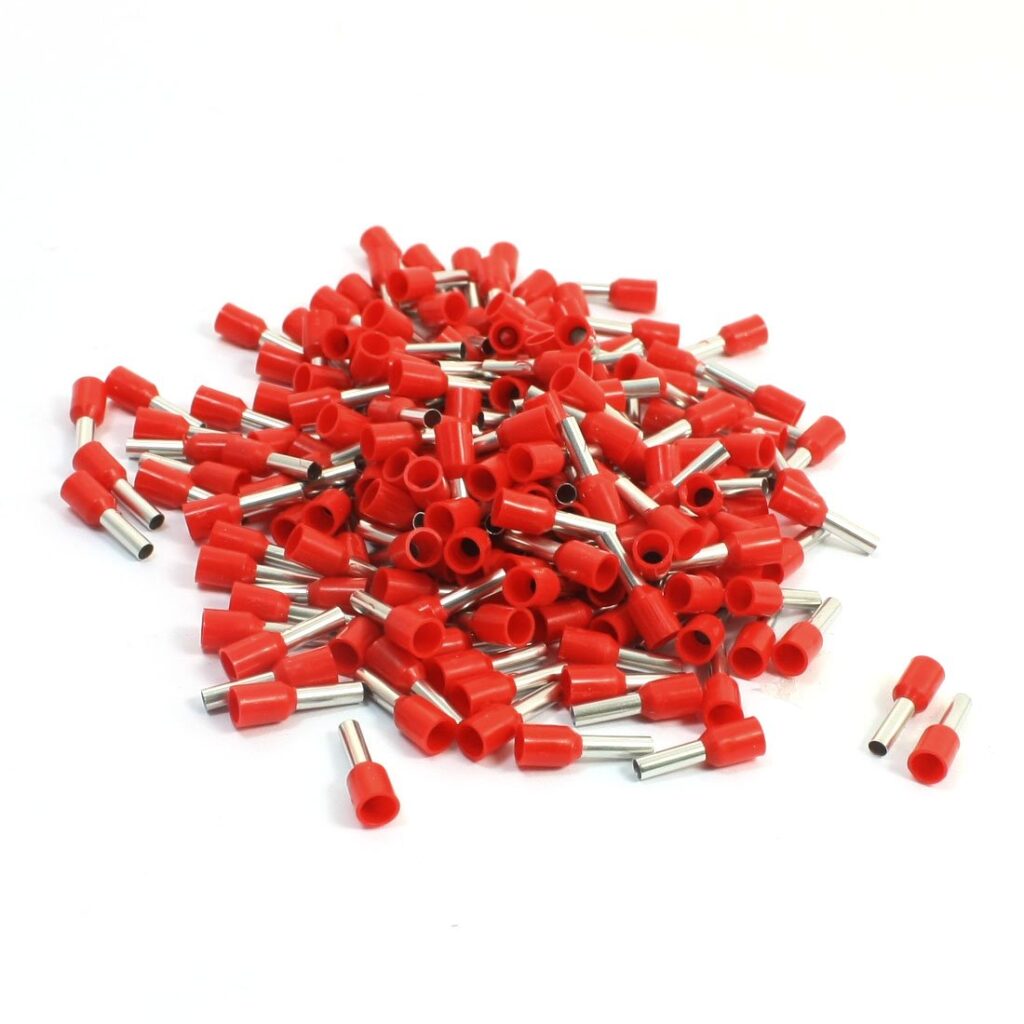 E2508 RED – Cord End Terminal (Wire Ferrules) – C.B.Electronics