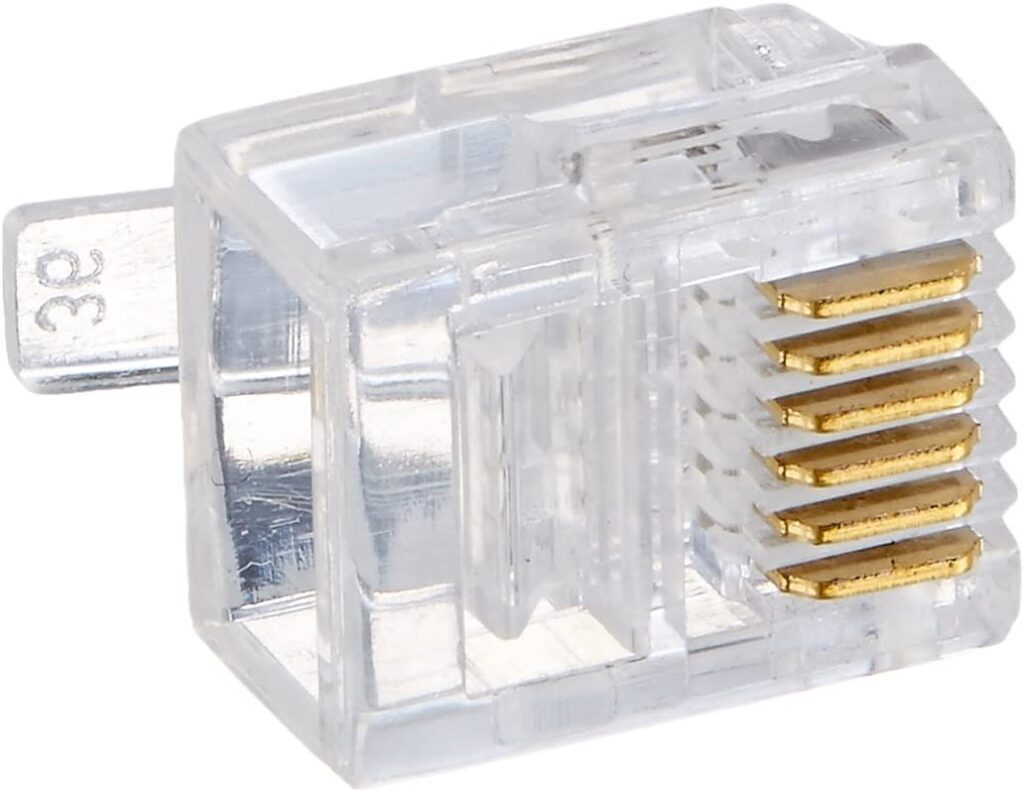RJ12 6P6C Plug Round Stranded – C.B.Electronics