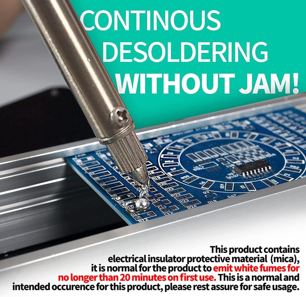 YIHUA 929D-V Electric Desoldering Iron Solder Sucker Desoldering Pump ...