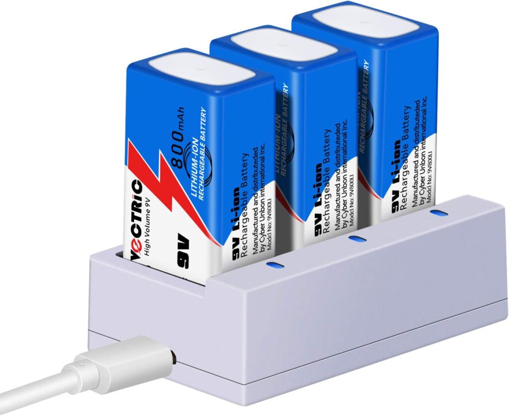 9V Rechargeable Li-ion Batteries 800mAh 9 Volt Lithium-ion – C.B ...