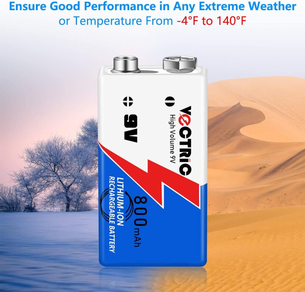 9V Rechargeable Li-ion Batteries 800mAh 9 Volt Lithium-ion – C.B ...