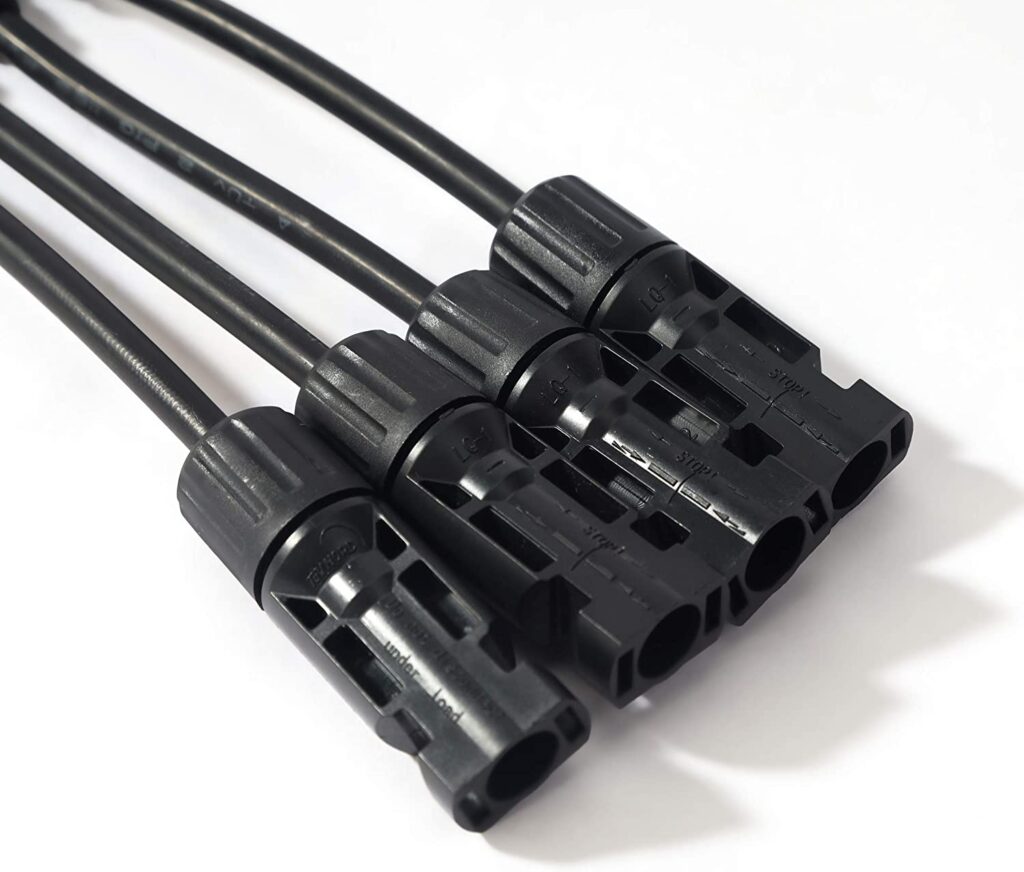 Solar Panel Connector Y Branch Solar Connector 1 to 4, 10 AWG Solar ...