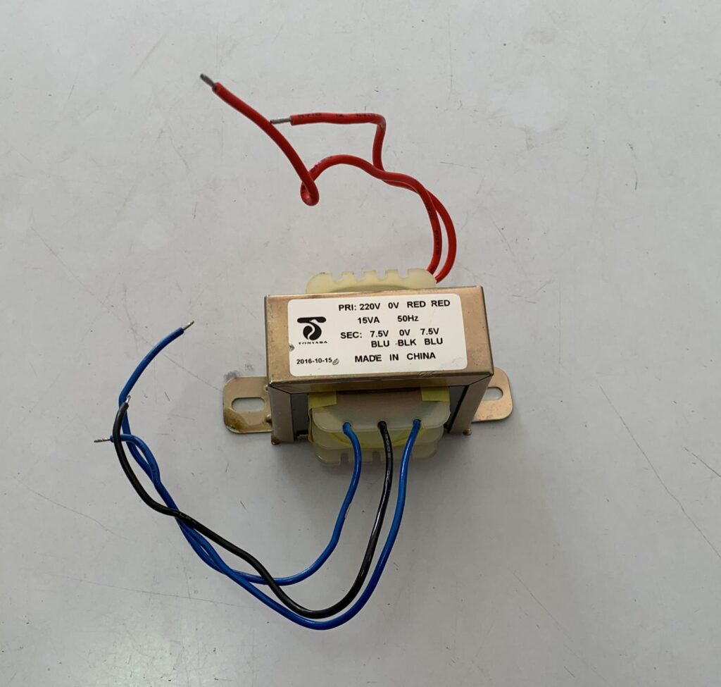 7.5-0-7.5 7.5V 1A AC Transformer 15VA – C.B.Electronics