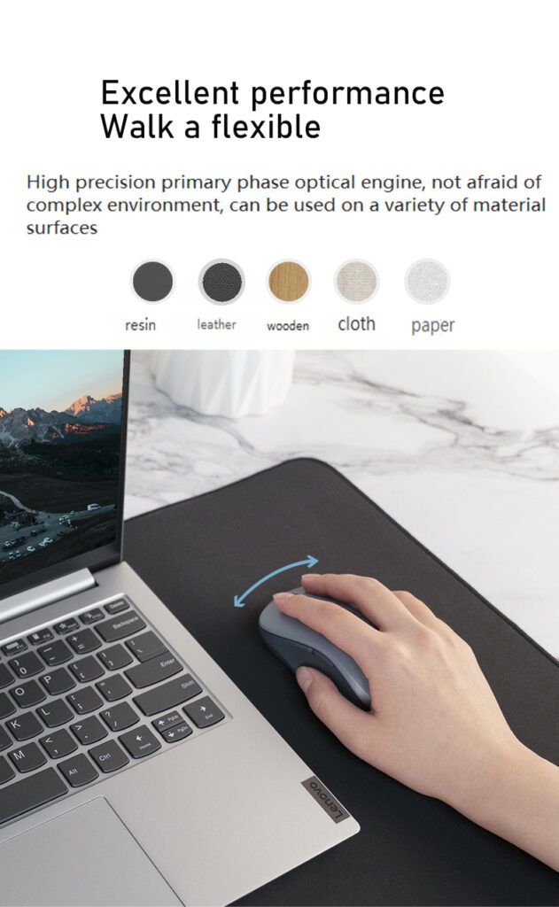 Lenovo Xiaoxin BT Wireless Mute Mouse With 1600DPI Bluetooth 3.0/5.0 ...
