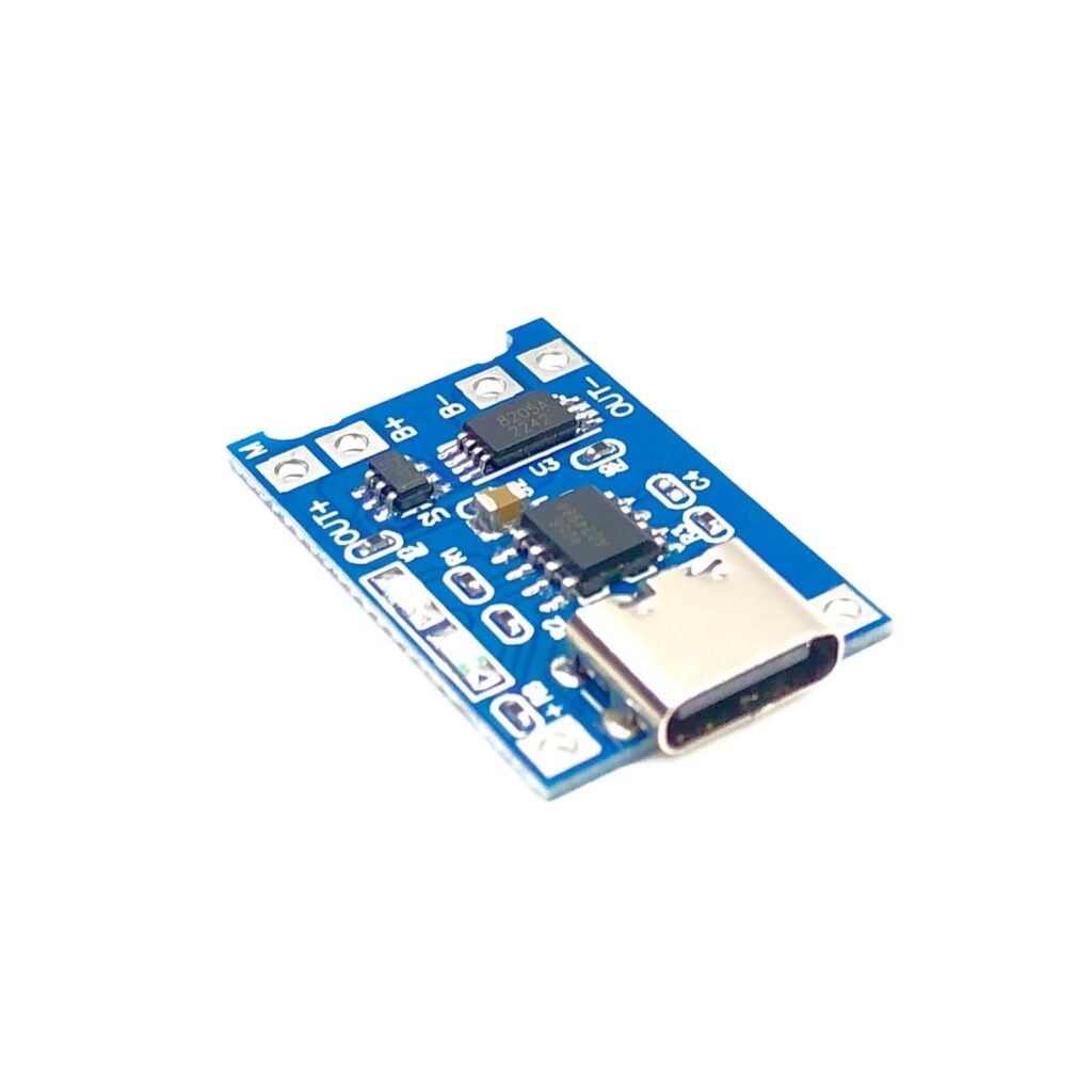 USB C – LITHIUM BATTERY CHARGER MODULE 1A (TP4056) WITH BATTERY ...